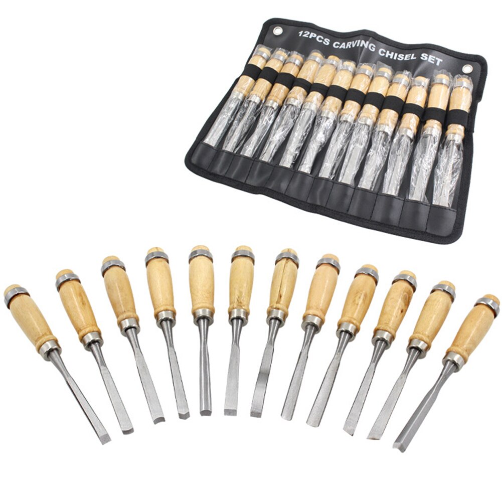 12pcs/set Manual Wood Carving Chisel Carpenters Wo... – Vicedeal