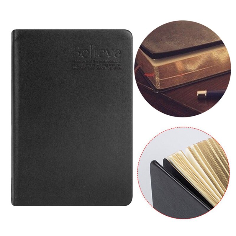 Vintage Thick Paper Notebook Notepad Leather Bible... – Grandado