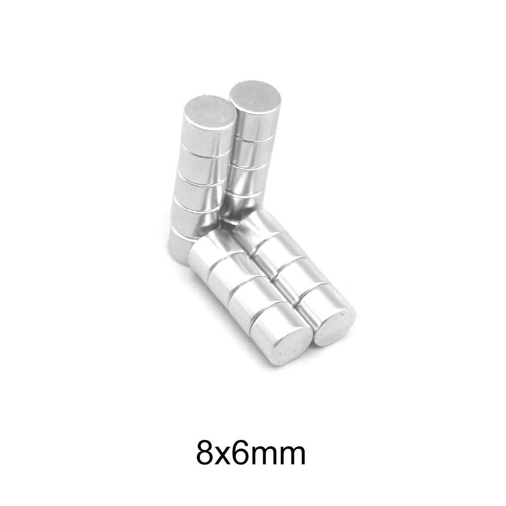 10 ~ 200 st 8 x 6 mm kraftfull magnetisk magnet 8 ... – Vicedeal