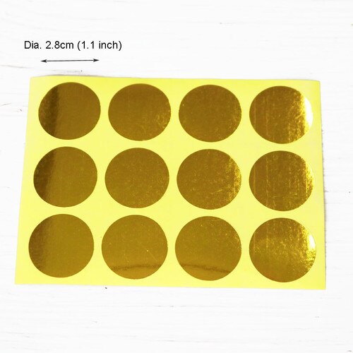 120 pcs Golden Seal Sticker Ronde Hart Papier Labe... – Grandado