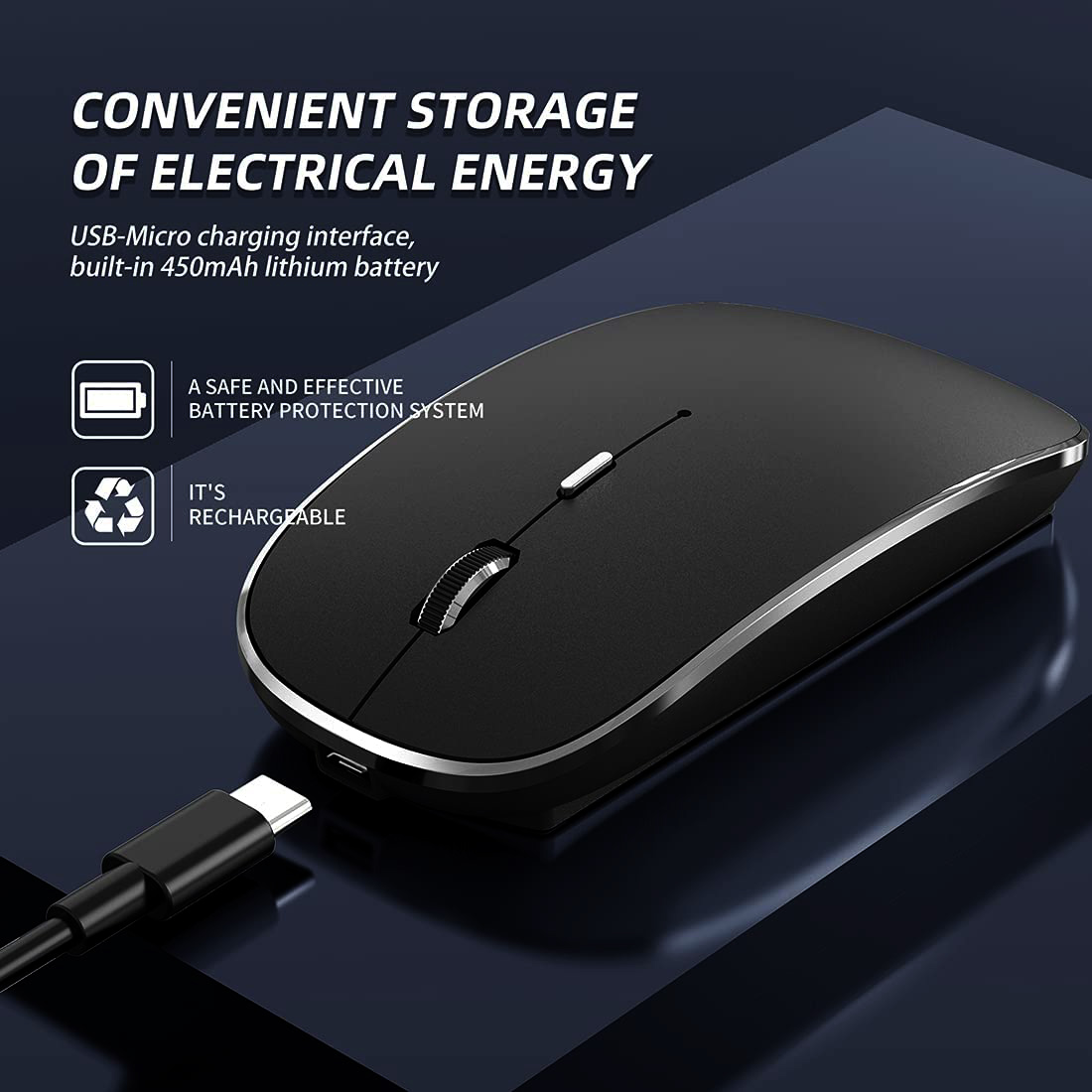 Draadloze Muis Oplaadbare Draagbare Stille Usb En ... – Vicedeal