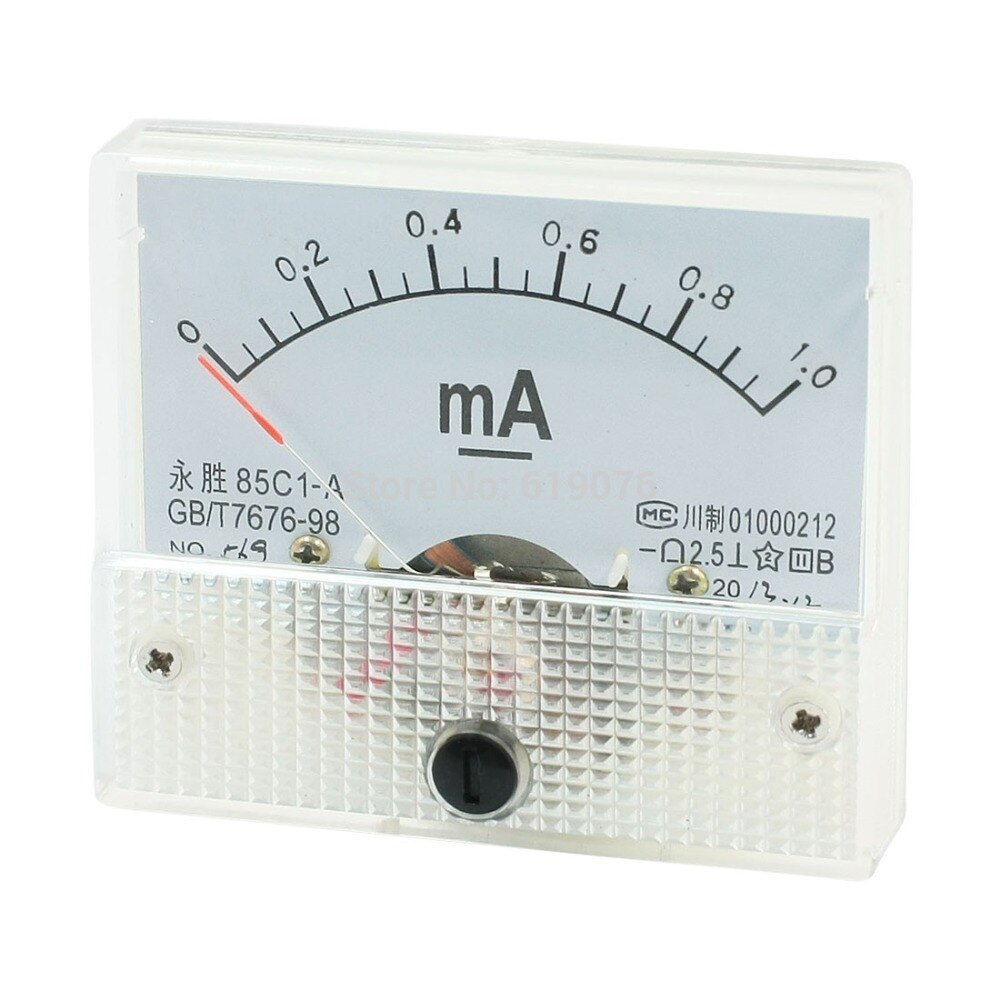 2.5 Accuracy DC 0-1mA Analog Current Panel Meter A... – Grandado