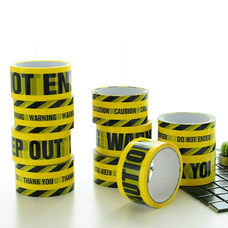 1/Roll 48mmx25m Warning Tapes Yellow Black Caution... – Grandado