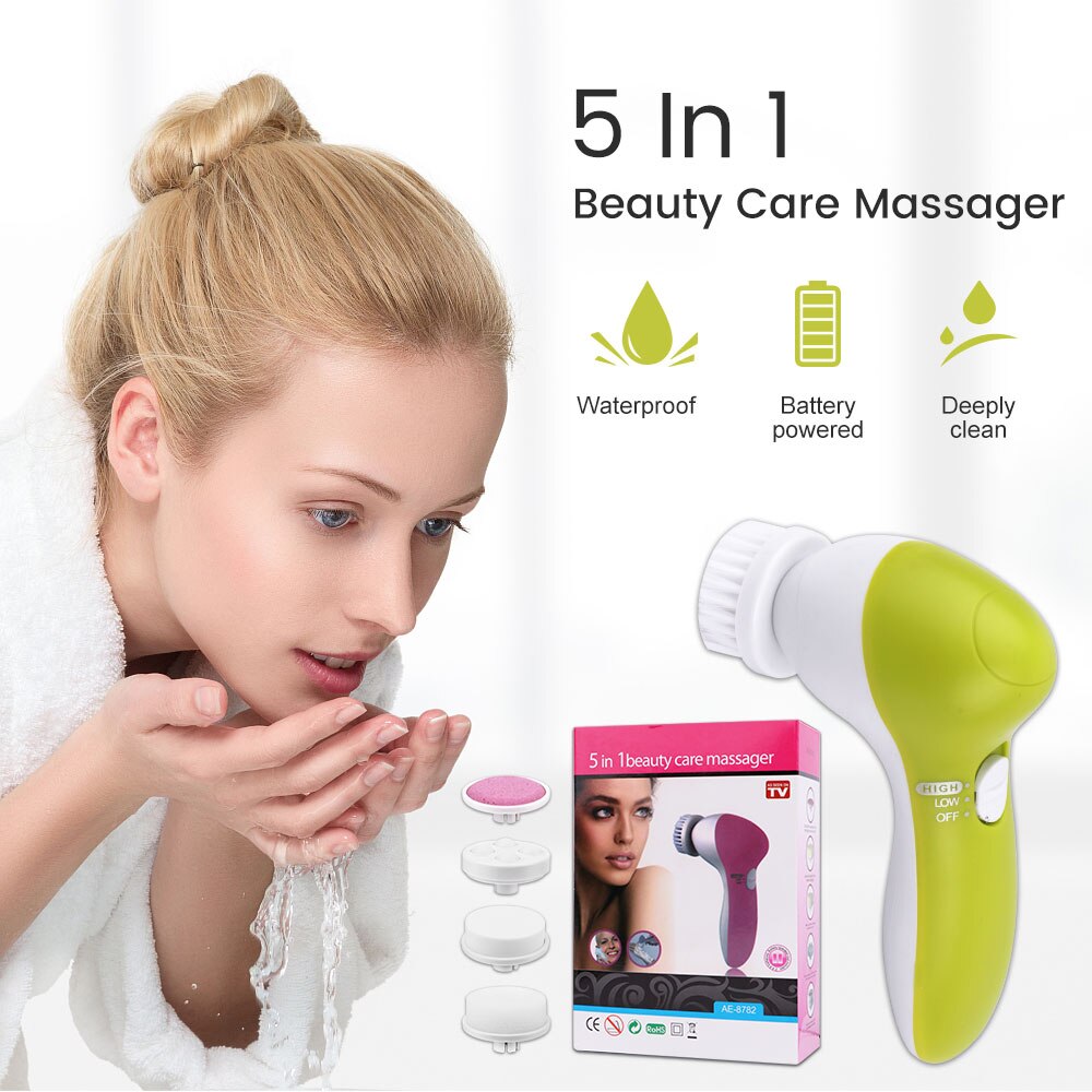 5 In 1 Deep Clean Electric Facial Cleaner Body Cle... – Vicedeal