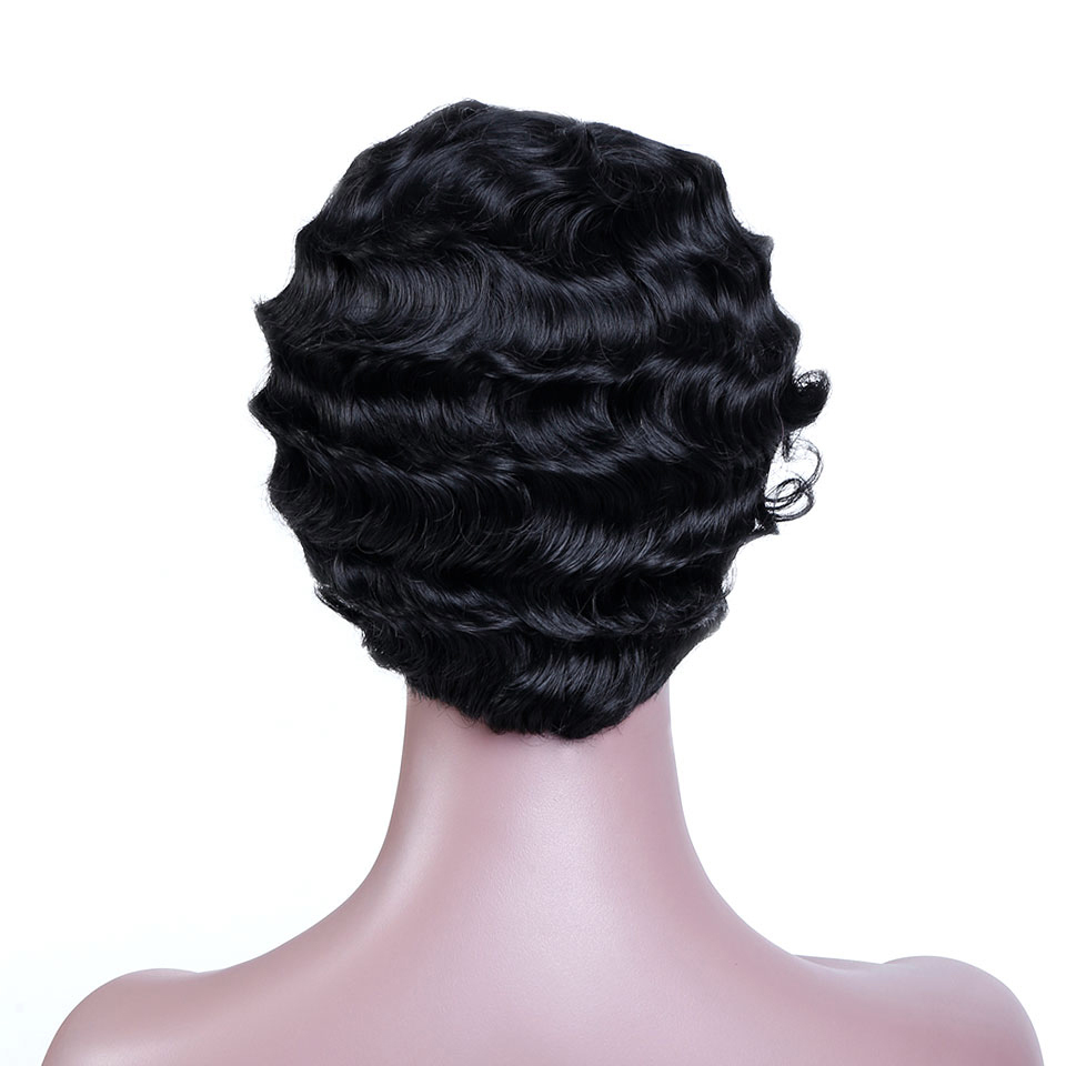WTB Black Short Pixie Cut Wigs for Black Women Afr... – Vicedeal