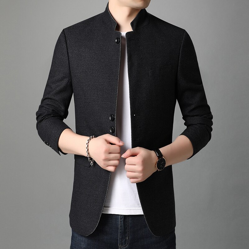 Men's Suit Coats Pure Color Simple Jacket Business... – Vicedeal