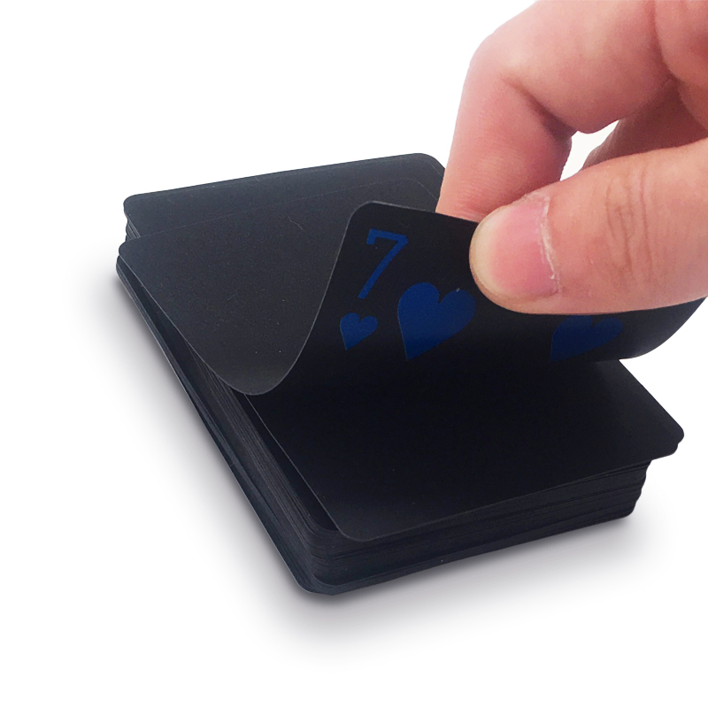 54 PCS Waterproof Black Playing Cards Plastic PVC ... – Vicedeal