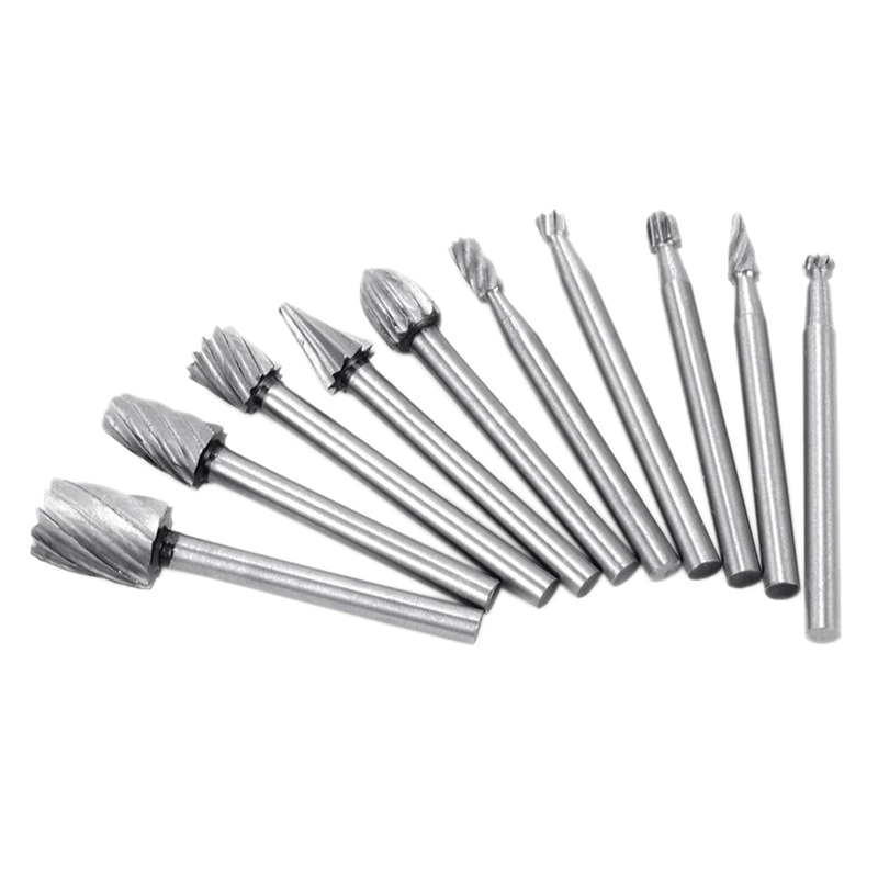10Pcs HSS Tungsten Carbide Rotary Cutting Burr Set... – Grandado