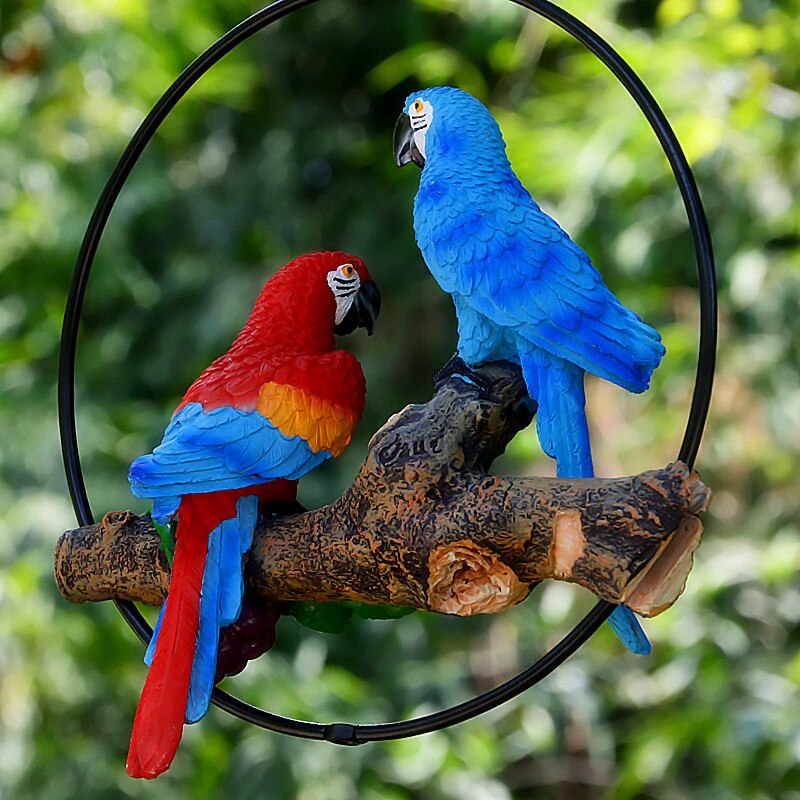 Garden Decoration Hoops Artificial Parrot Resin St... – Vicedeal
