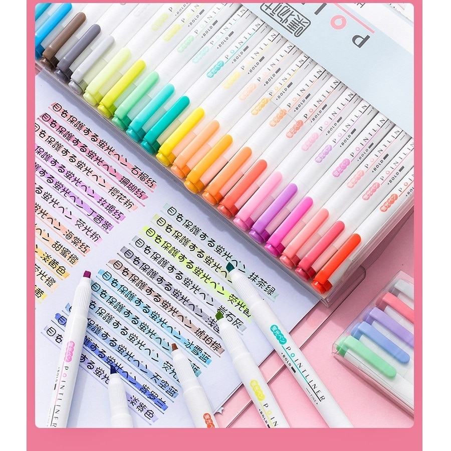 5pcs Dual-side [Wow] Fluorescent Point Mildliner P... – Grandado