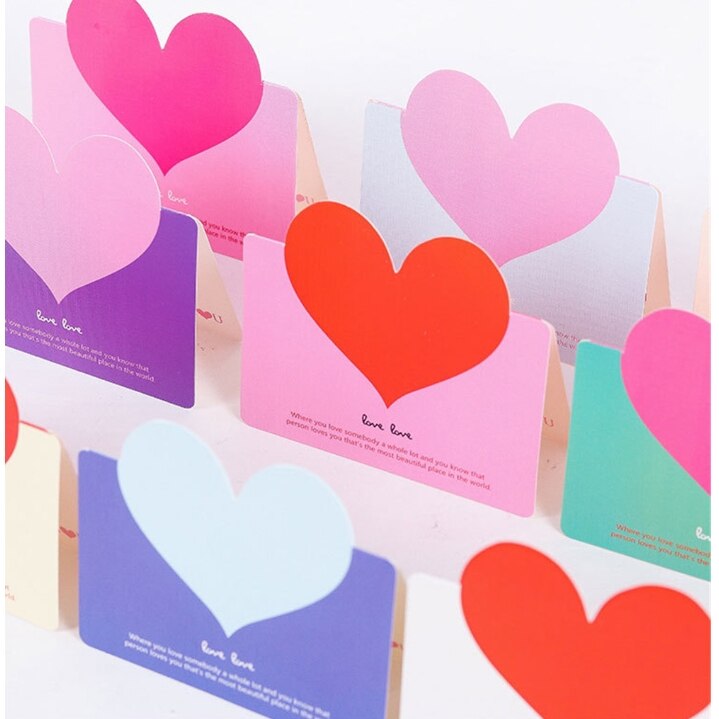 Diy Love Heart Shape Greeting Card Wedding Birthda... – Grandado