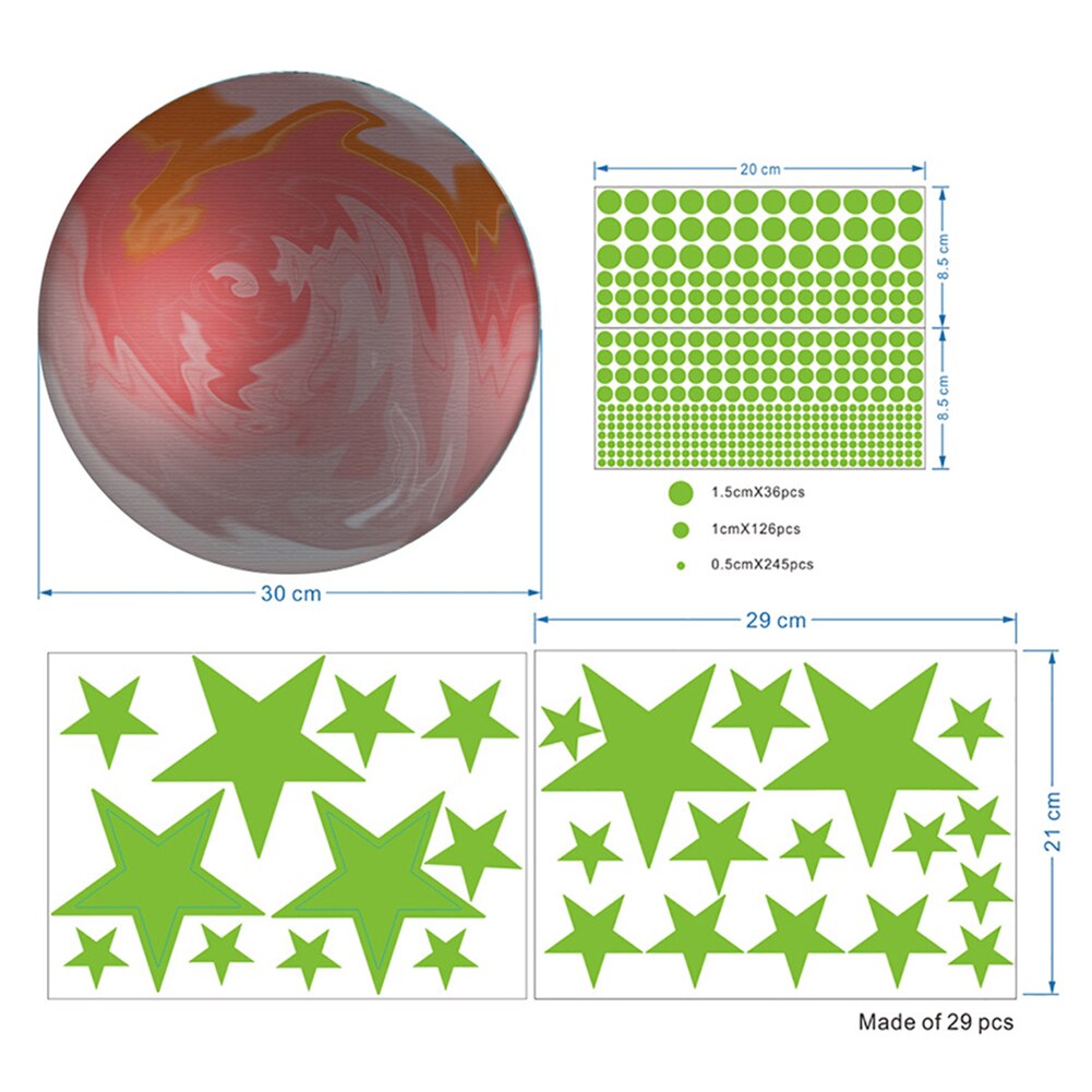 Star Luminous Wall Sticker Home Bedroom Fluorescen... – Vicedeal