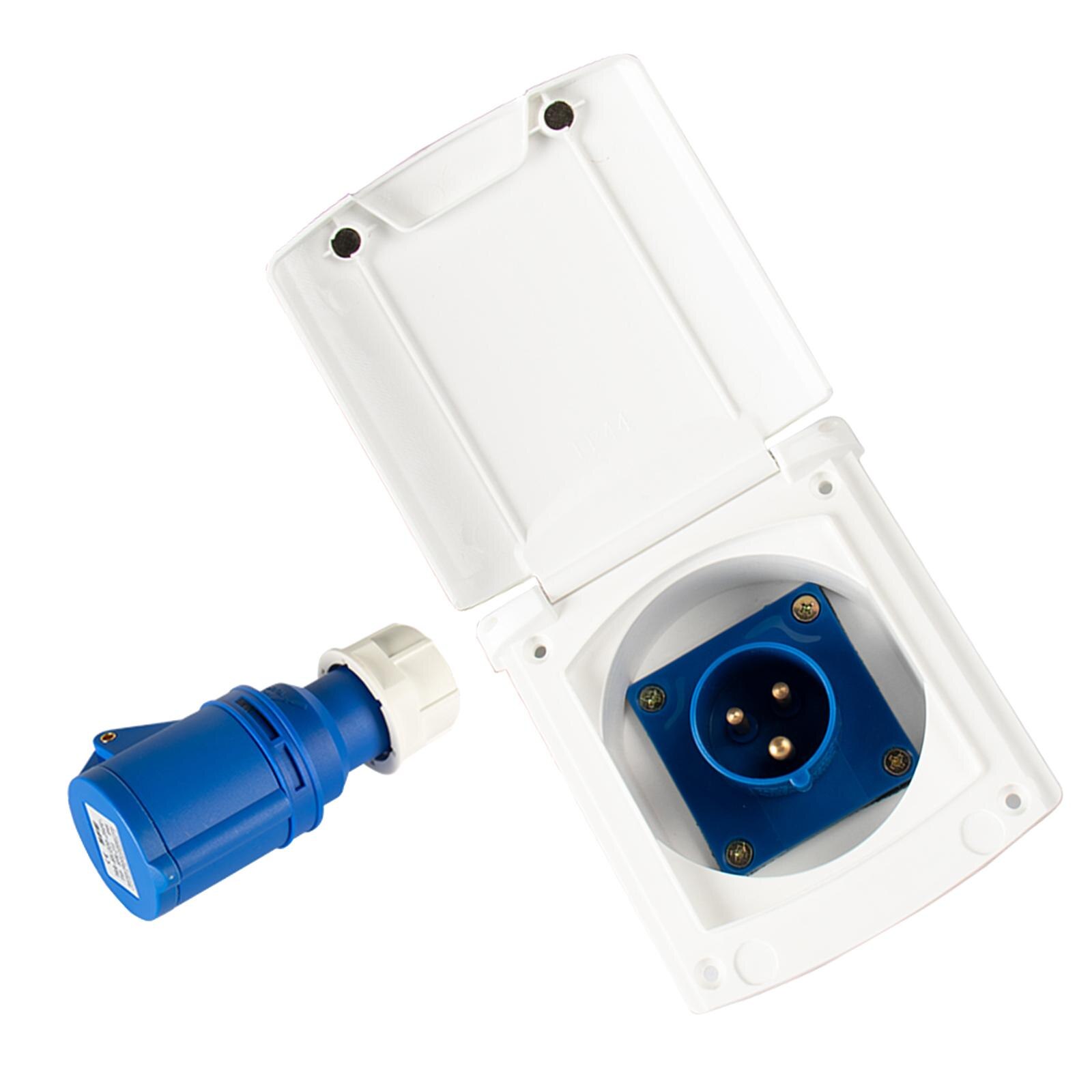 16A RV External Power Plug and Socket IP44 Waterpr... – Grandado