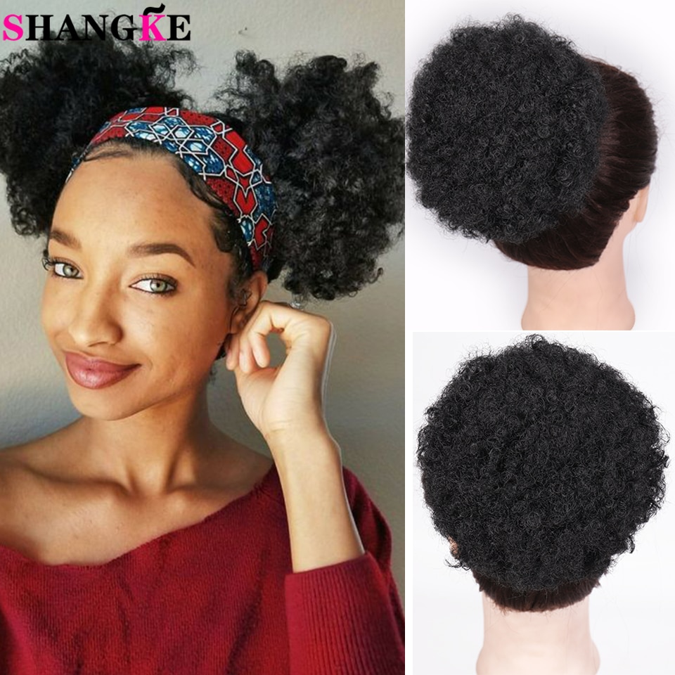 SHANGKE Synthetic Afro Puff Hair Bun Curly Hair Ac... – Vicedeal