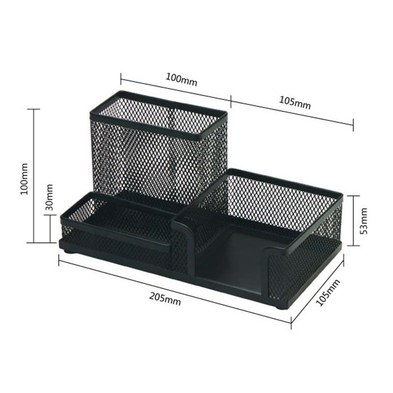 Black Mesh Desk Organizer Office Supplies Caddy Co... – Grandado