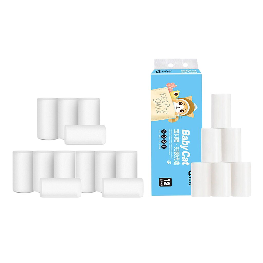 24 Rolls 4 Ply Toilet Paper Giant Roll Wood Pulp B... – Vicedeal