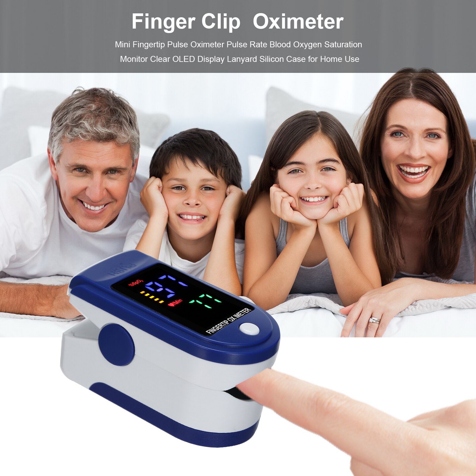 Bärbar oximetro digital puls oximeter finger oled ... – Grandado