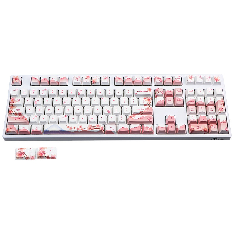 PBT Keycap Set Five-Sided Sublimation Cherry Bloss... – Grandado