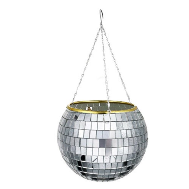 Disco Ball Planter Globe Shape Hanging Vase Flower... – Grandado