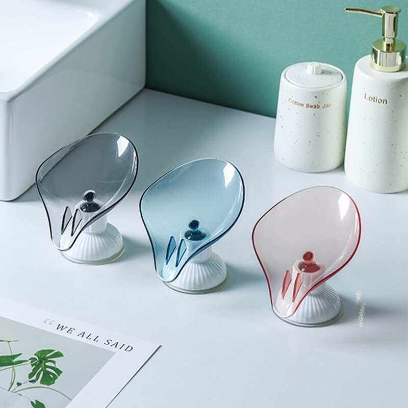 Wall-Mounted Leaf Shape Drain Soap Box Holder Stan... – Grandado