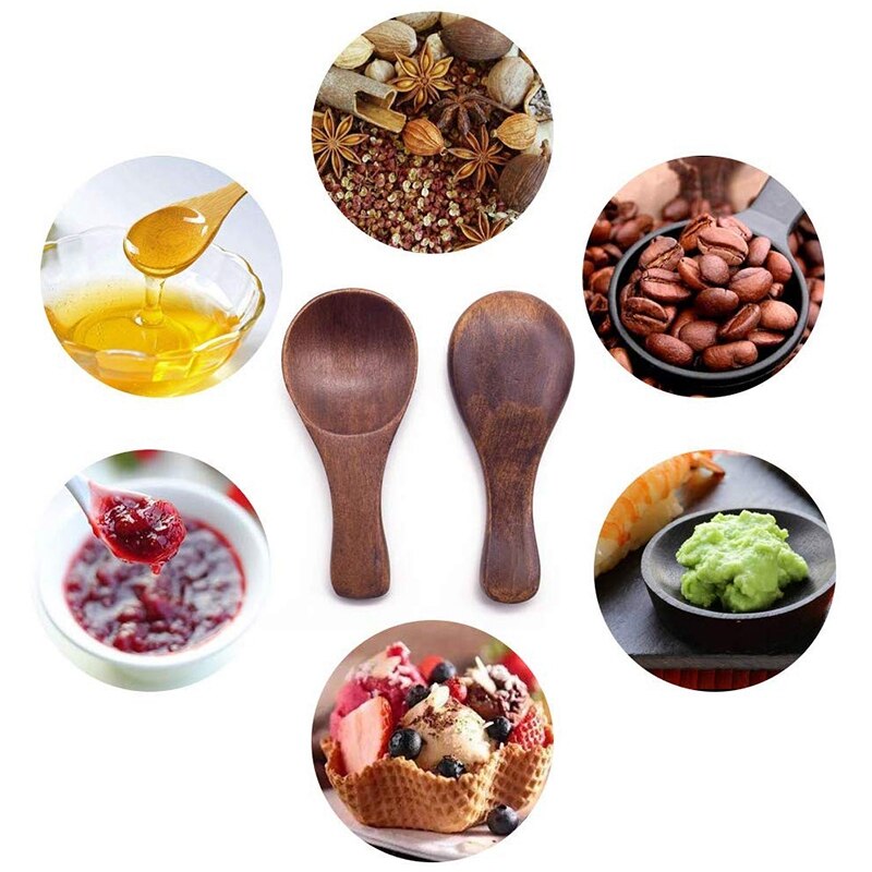 Small Wooden Spoon, 10PCS Ice Cream Salt Spoons Ho... – Grandado