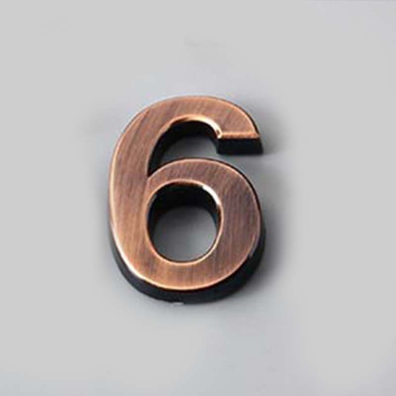 1PC 0-9 ABS 50*35*6mm Bronze Door Plate Sign Numbe... – Grandado
