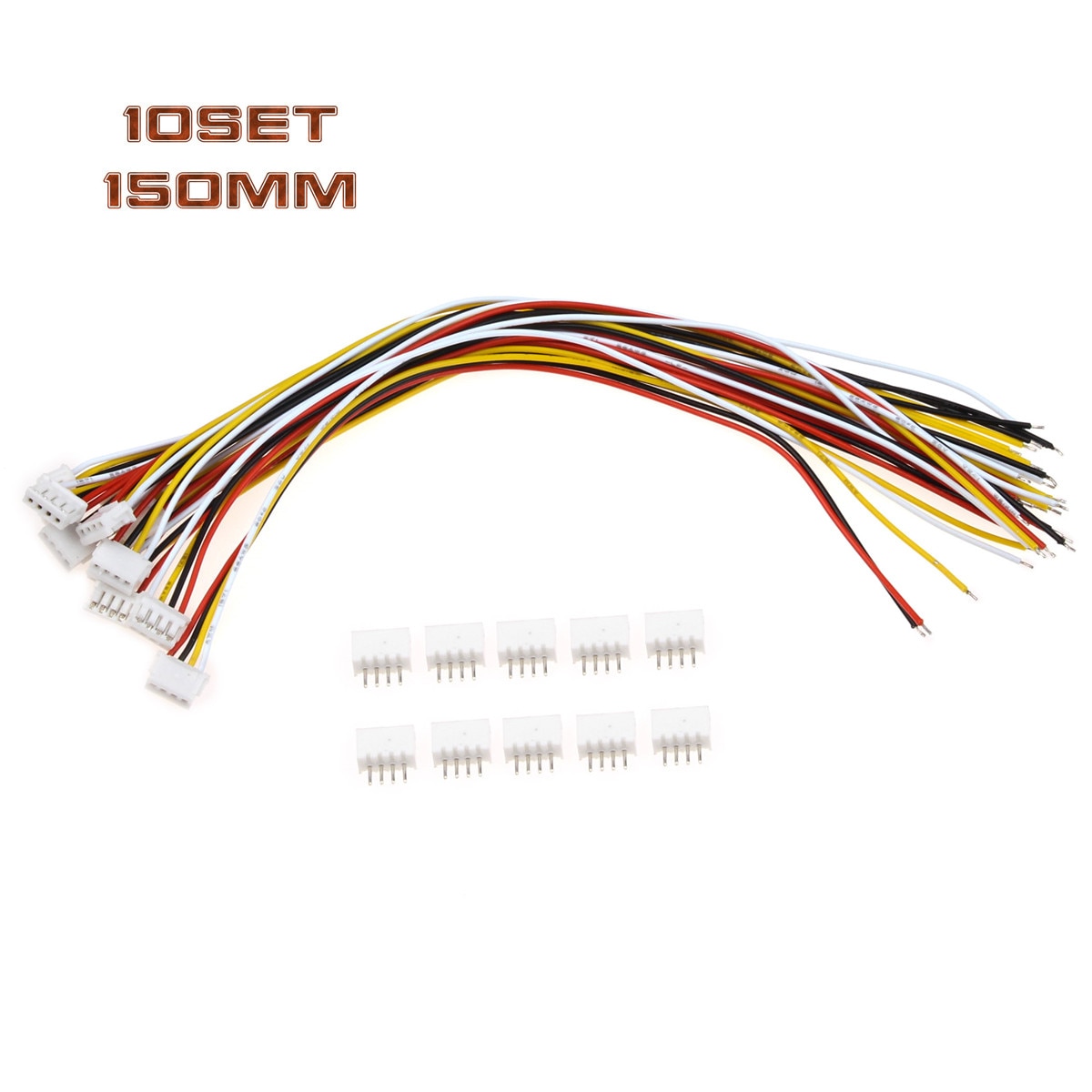 10 Sets 150mm Wire Cable Connector DIY SH1.0 JST 4... – Vicedeal