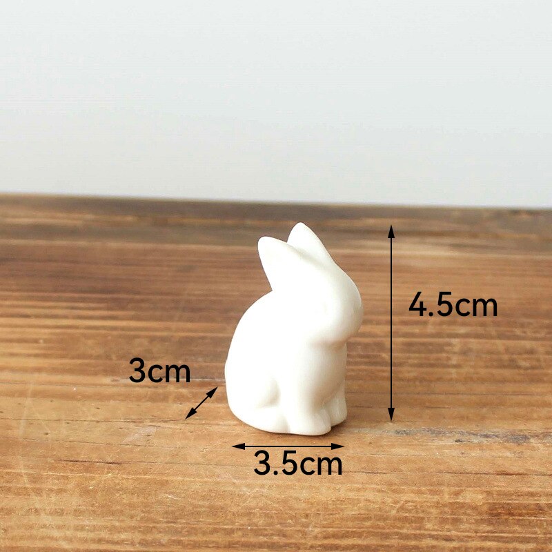 Cute Ceramics Rabbit Figurines Kawaii Hare Bunny G... – Vicedeal
