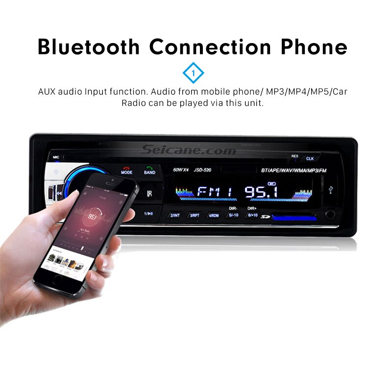 Seicane Universal 1 Din Audio Stereo Radio Bluetoo... – Grandado