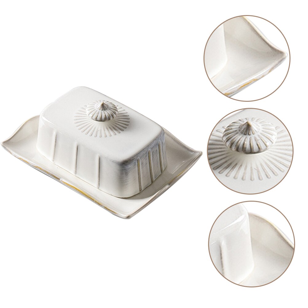 1 Set Ceramic Dish Food Service Plate Butter Dish ... – Grandado
