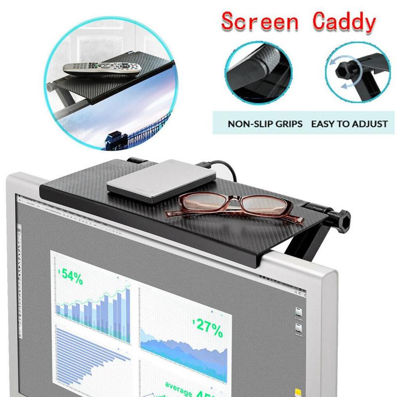 TV Screen Shelf Black Computer Monitor Riser Deskt... – Vicedeal