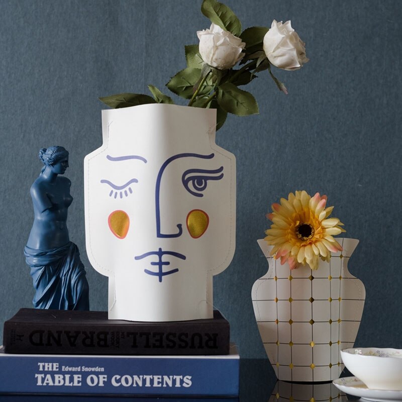 Strongwell Modern Geometry Face Vase Double Sided ... – Grandado
