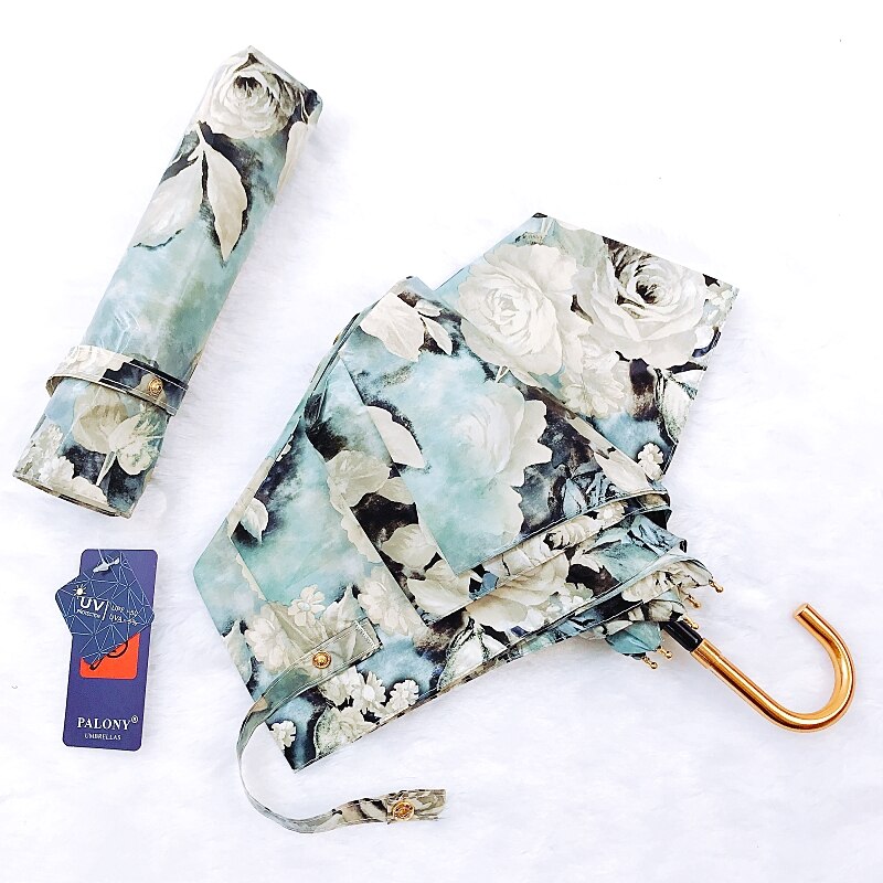 Three Fold Gold Hook Handle Rose Silver Glue Sunsc... – Grandado