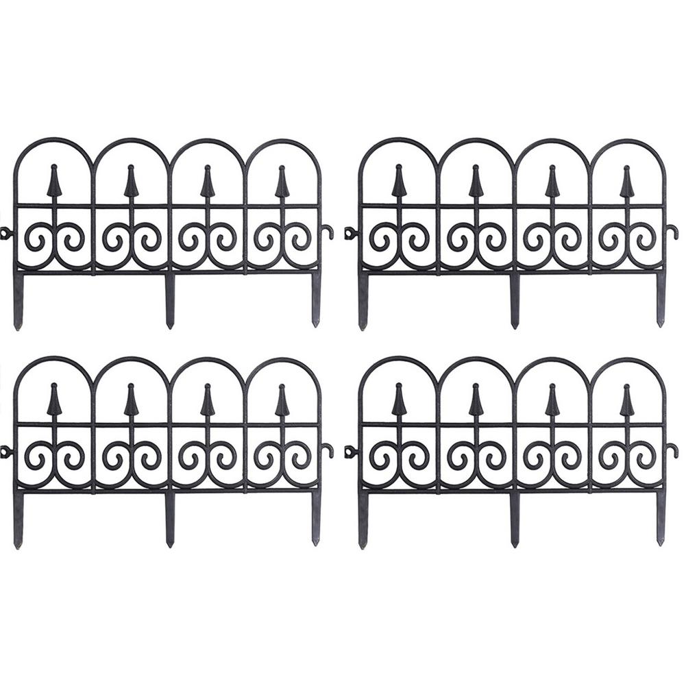 4 PCS Garden Landscape Fence Flower Bed Border Edg... – Grandado