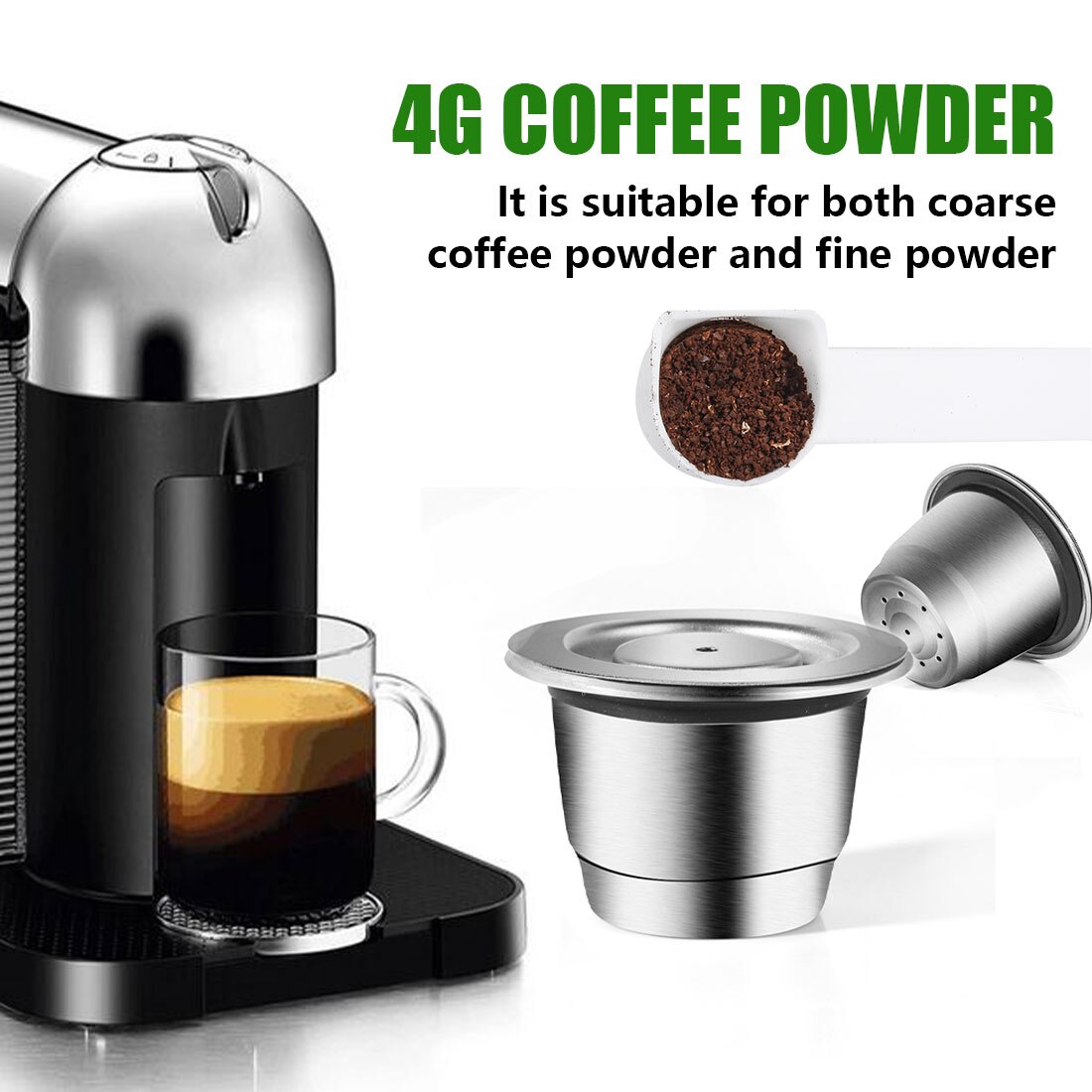 Nespresso Herbruikbare Koffie Capsule Rvs Hervulba... – Grandado