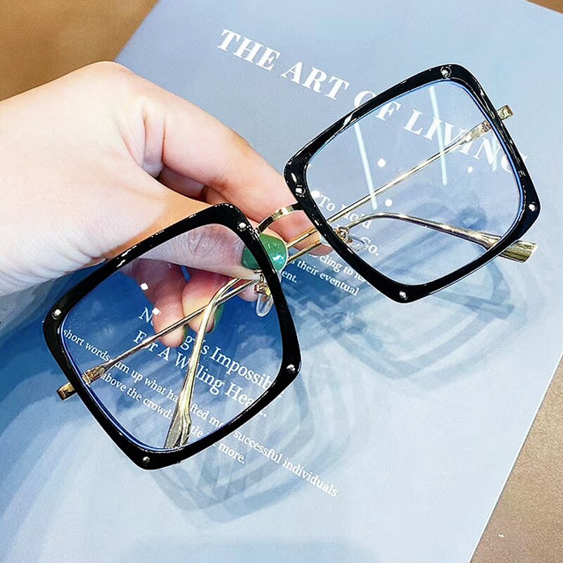 Unique Oversized Green Black Square Ladies Glasses... – Vicedeal