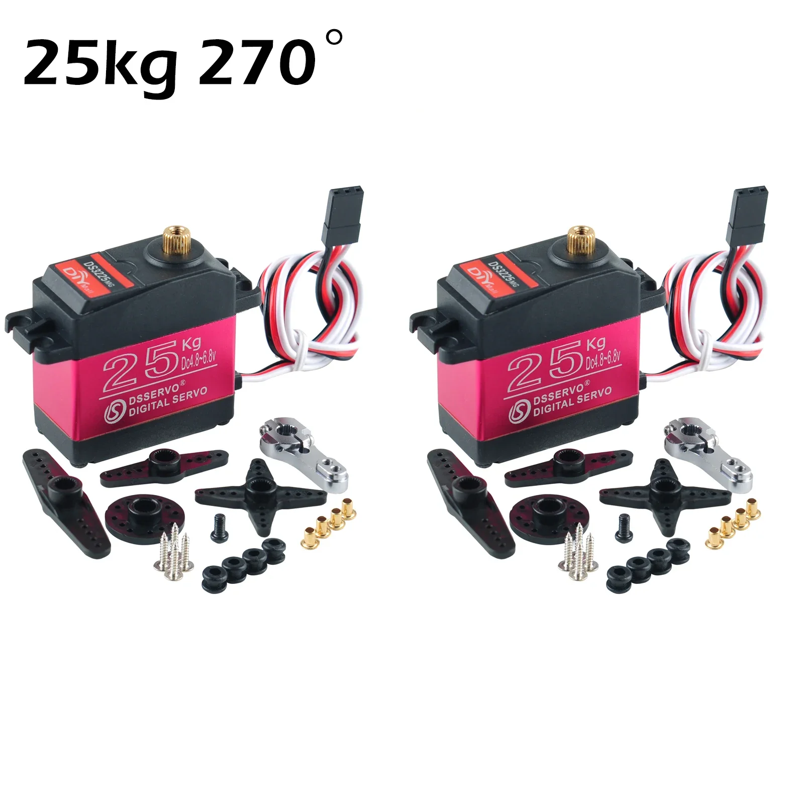 DS3225 25Kg RC Digital Servo 180 270 Degree Waterp... – Grandado