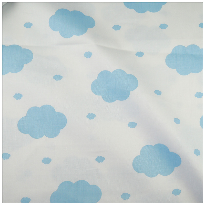 Cotton Fabric Baby Bedding Decoration Blue Clouds ... – Vicedeal