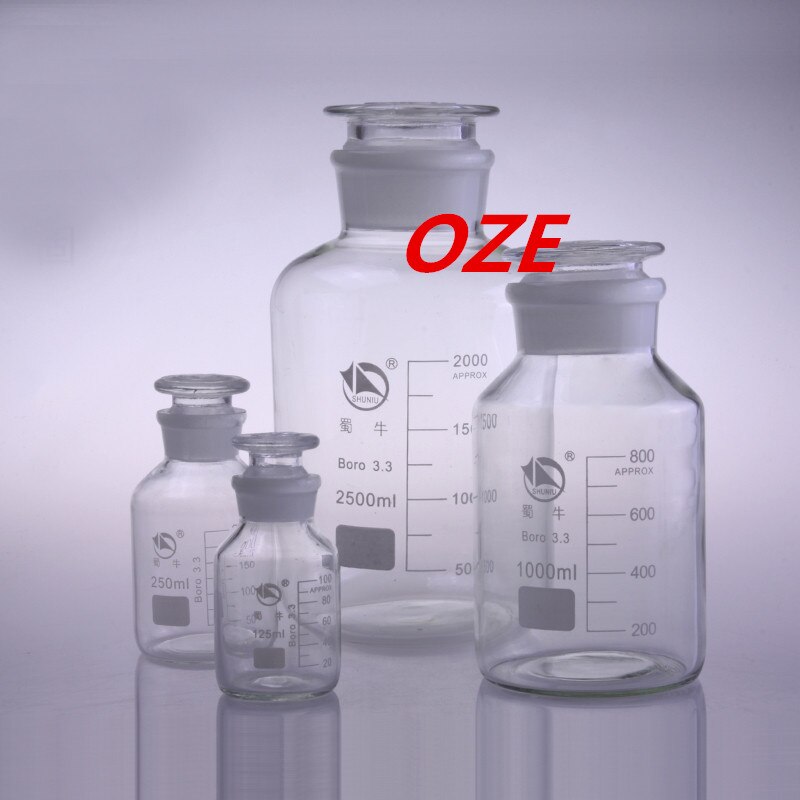 1PCS Graduated Round Glass Reagent Bottle With Gro... – Grandado