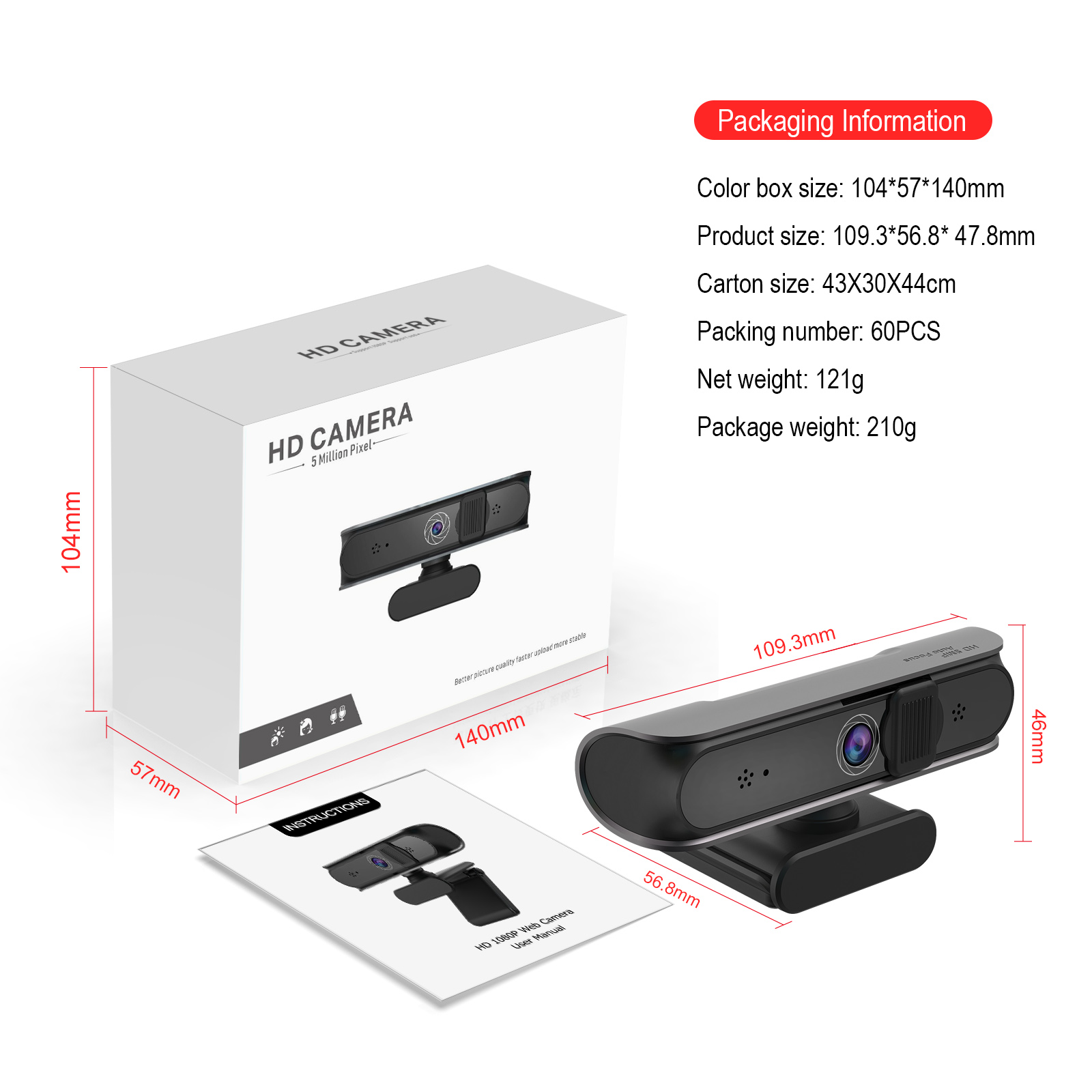 Hd Usb Computer Web Camera 5MP Snelle Autofocus 30... – Vicedeal