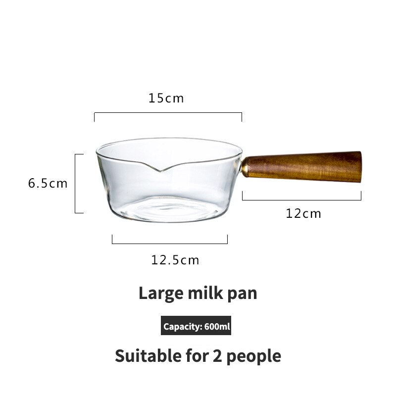 400Ml/600Ml Transparen Glas Melk Pot Koken Pap Pot... – Vicedeal