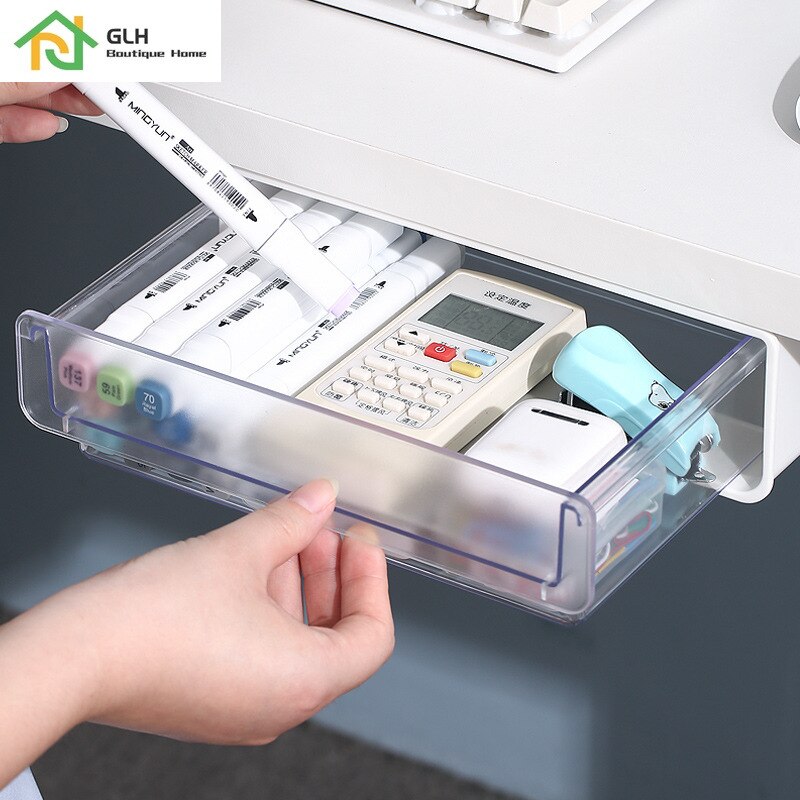 Under The Desk Storage Drawer Invisible Drawer Typ... – Grandado