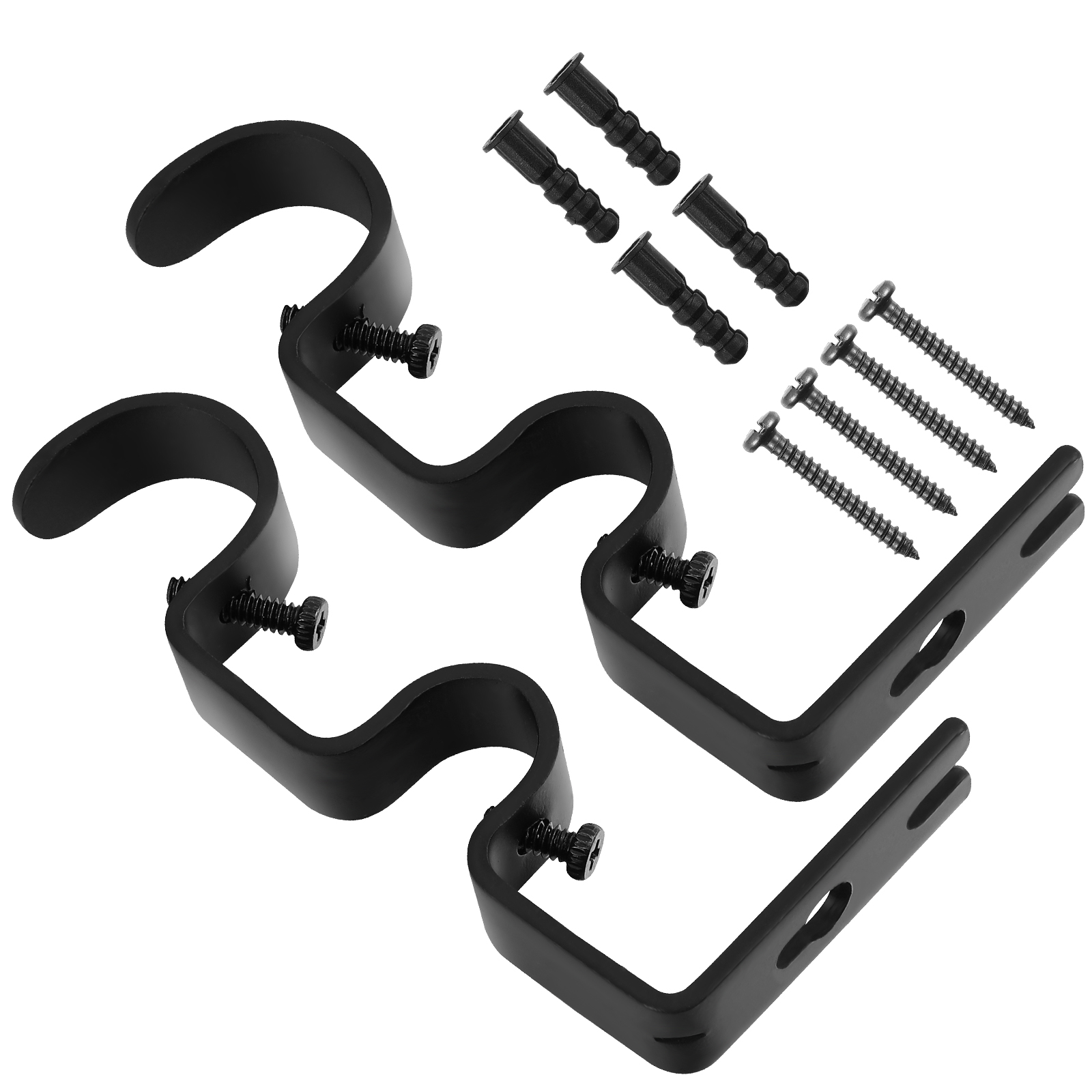 Curtain Pole Bracket Mounting Holder Rod Brackets ... – Vicedeal