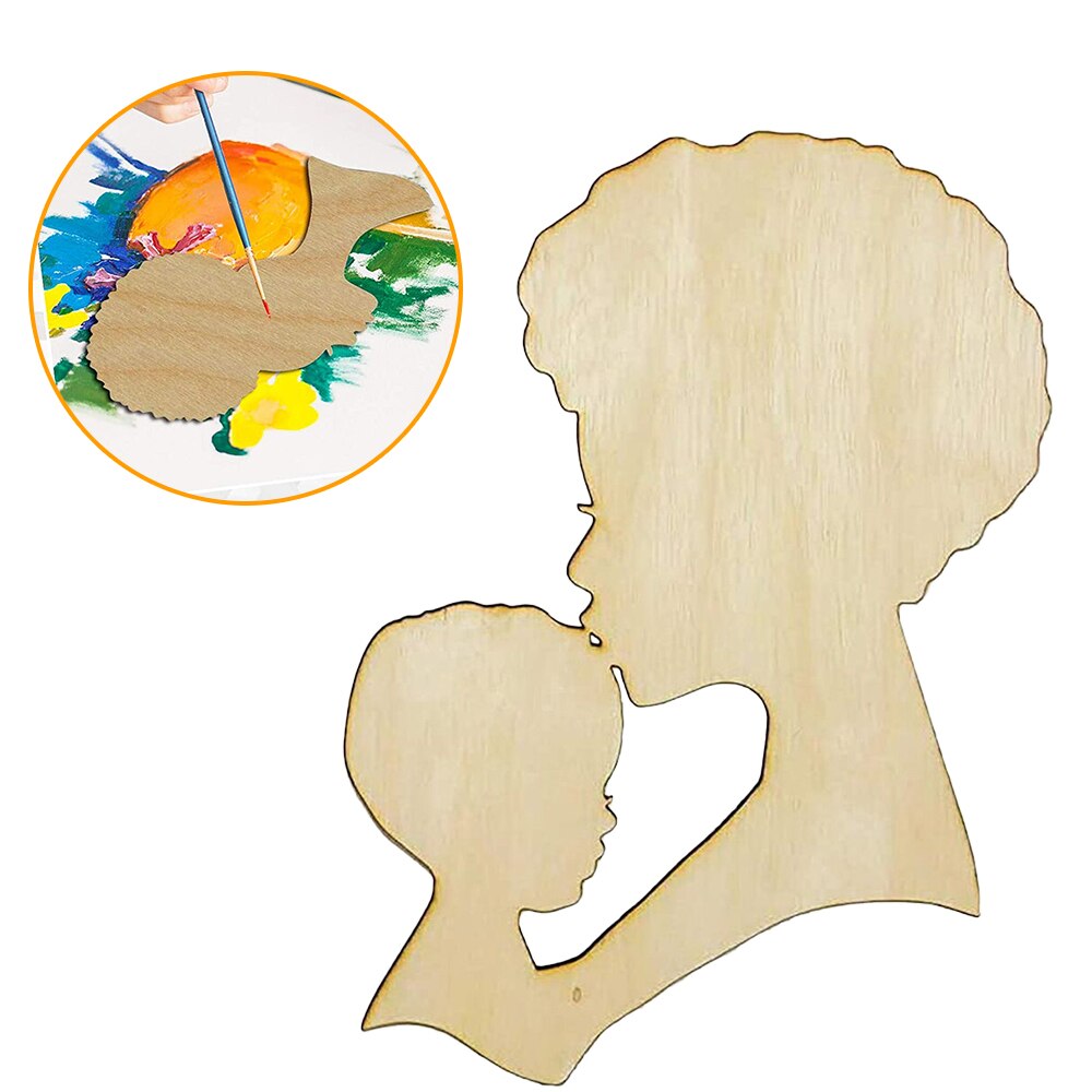 Mothers Day DIY Wooden Head Craft Decorative Templ... – Grandado