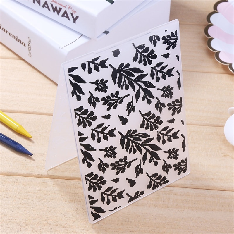 Leaves Plastic Template Crafts Embossing Folders f... – Grandado