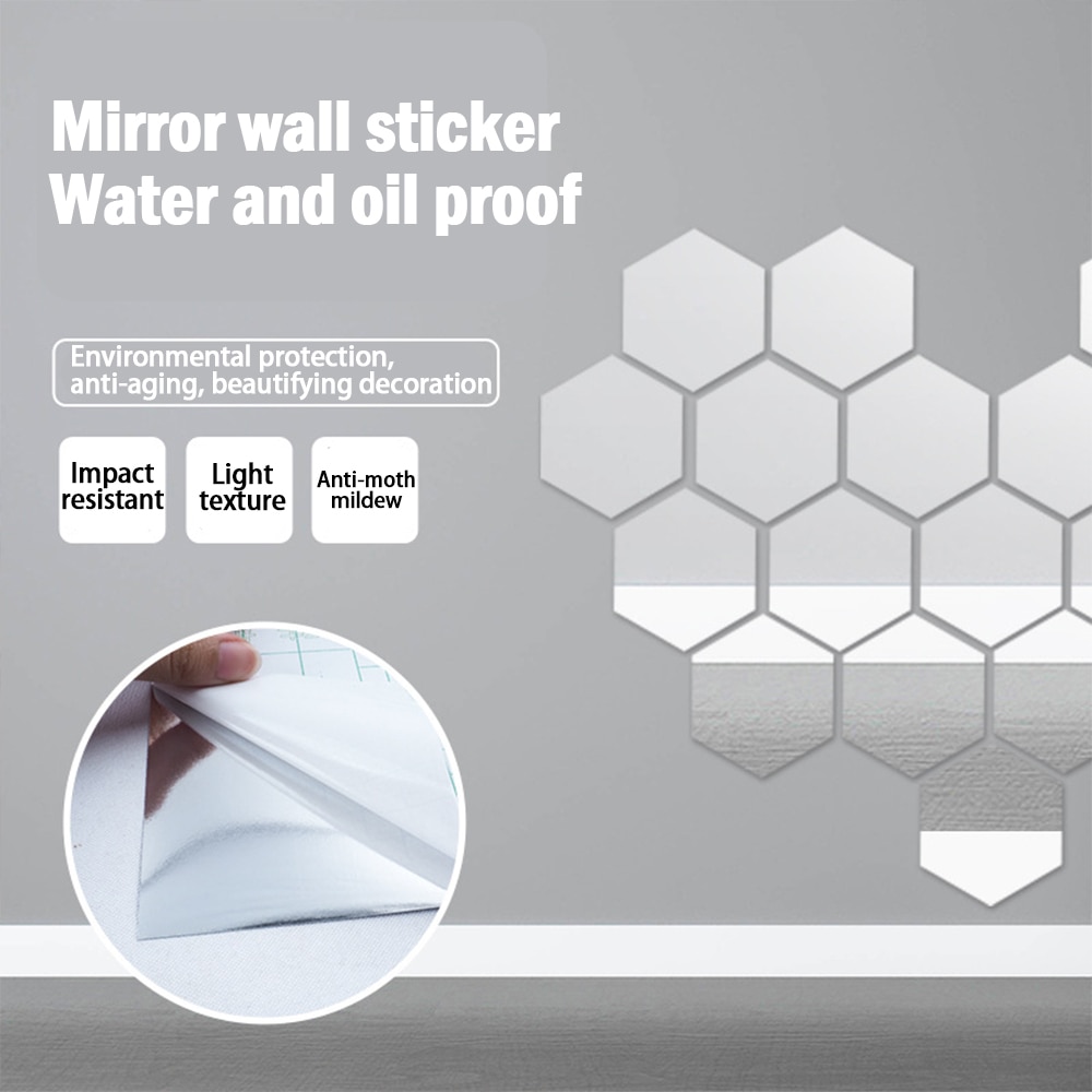 Mirror sticker Waterproof Self Adhesive Stickers F... – Vicedeal