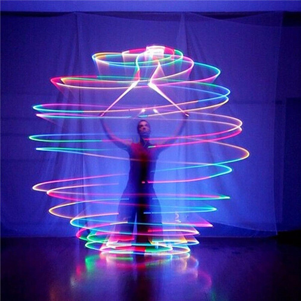 RGB glow LED POI thrown balls for belly dance hand... – Vicedeal
