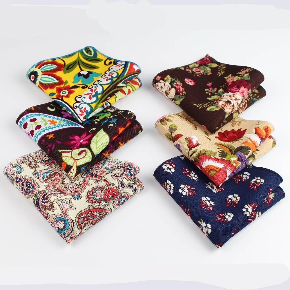Bloem Zakdoek Sjaals Vintage Linnen Paisley Zakdoe... – Vicedeal