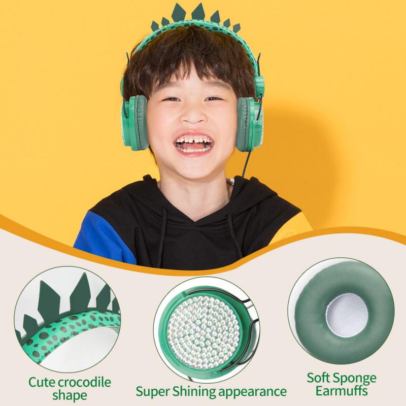 Cute Wired Kids Headphones With Microphone Over Ea... – Grandado