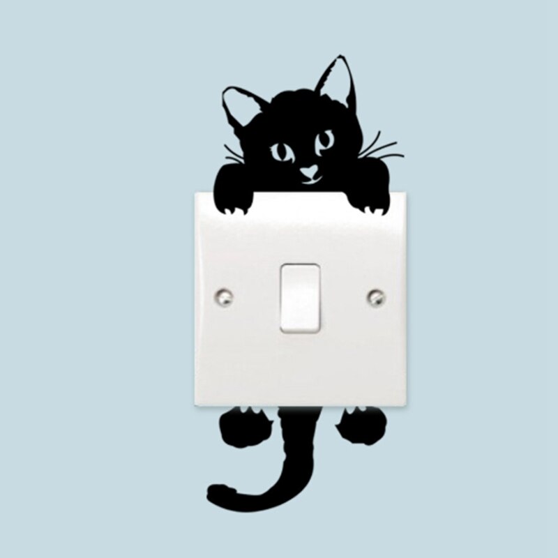 6PCS Kitten Living Room Bedroom Wall Switch Paste ... – Vicedeal